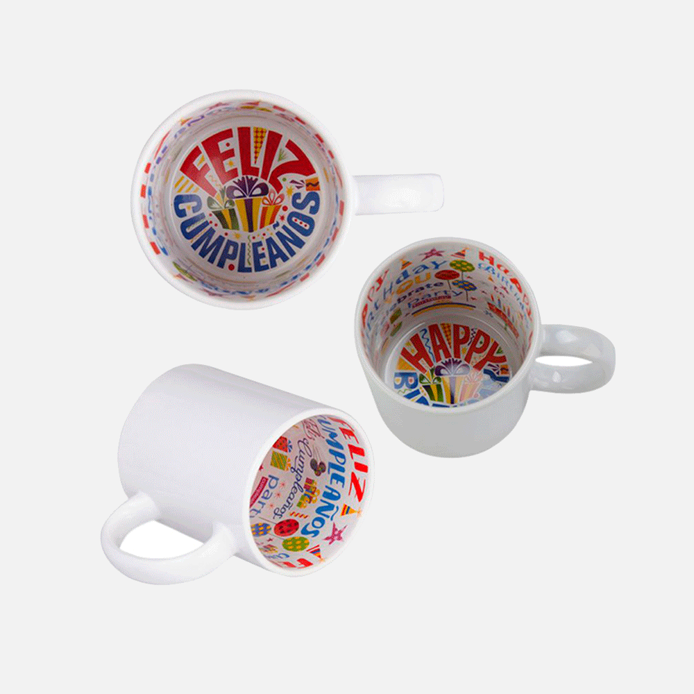 Mugs estampado interno de cumpleaños